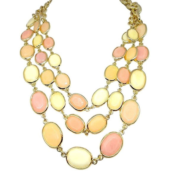 Talbots | Jewelry | Vintage Talbots Necklace Layered Light Pink Cream ...